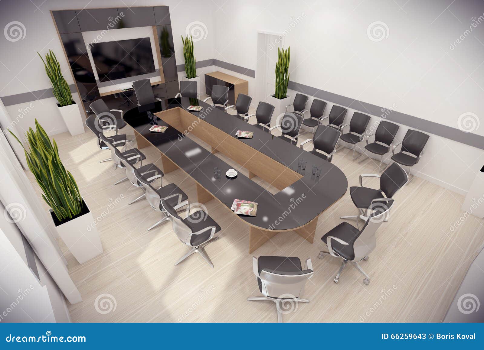 3d render conference hall stock illustration. Illustration of table ...