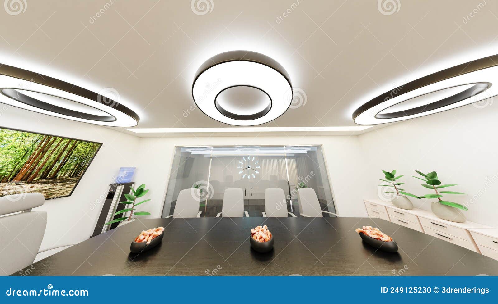 D Render of Conference Room Stock Illustration - Illustration of render ...