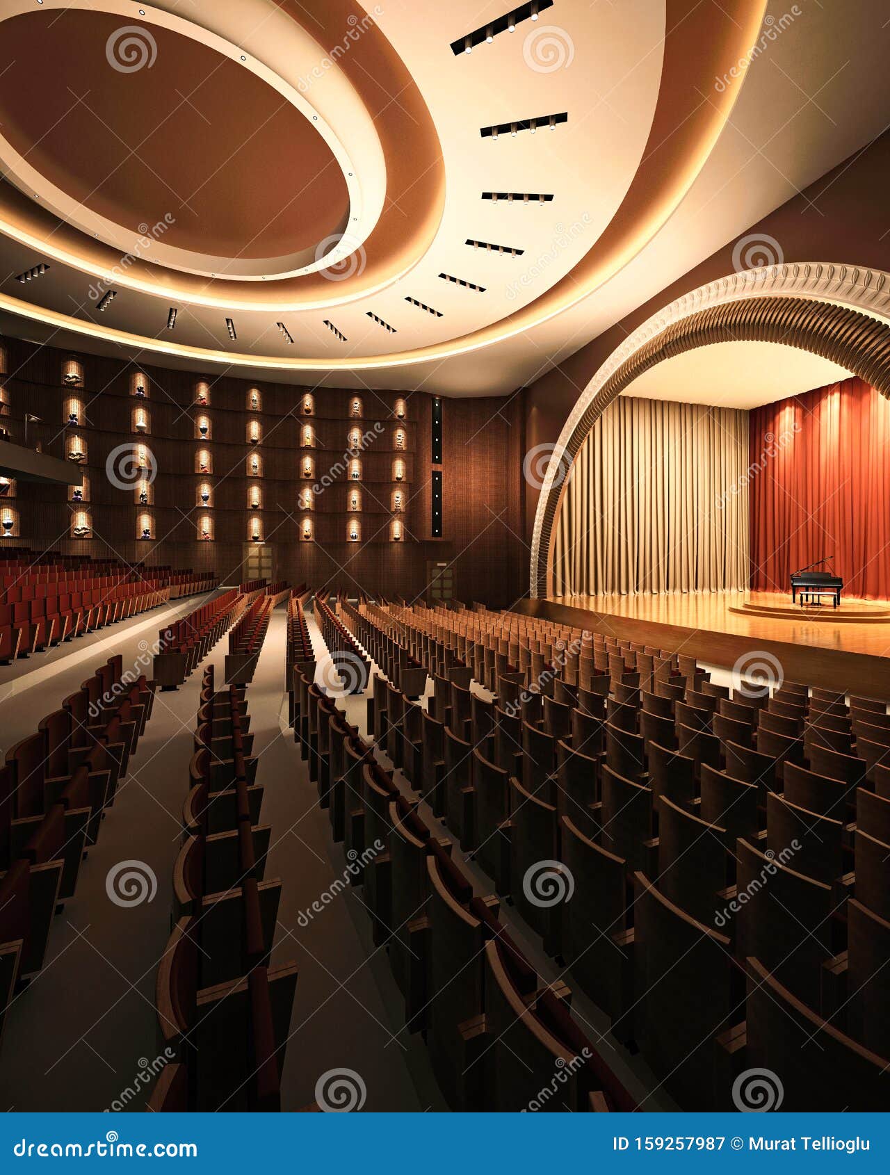 3d Render of Conference Room Stock Illustration - Illustration of ...