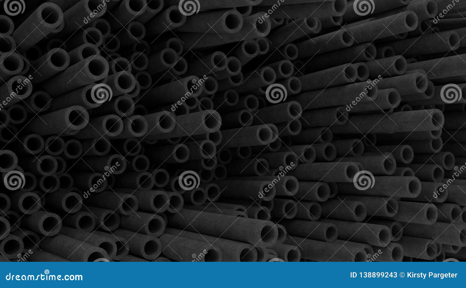 3D Render of Construction Metal Pipes Stock Illustration - Illustration ...