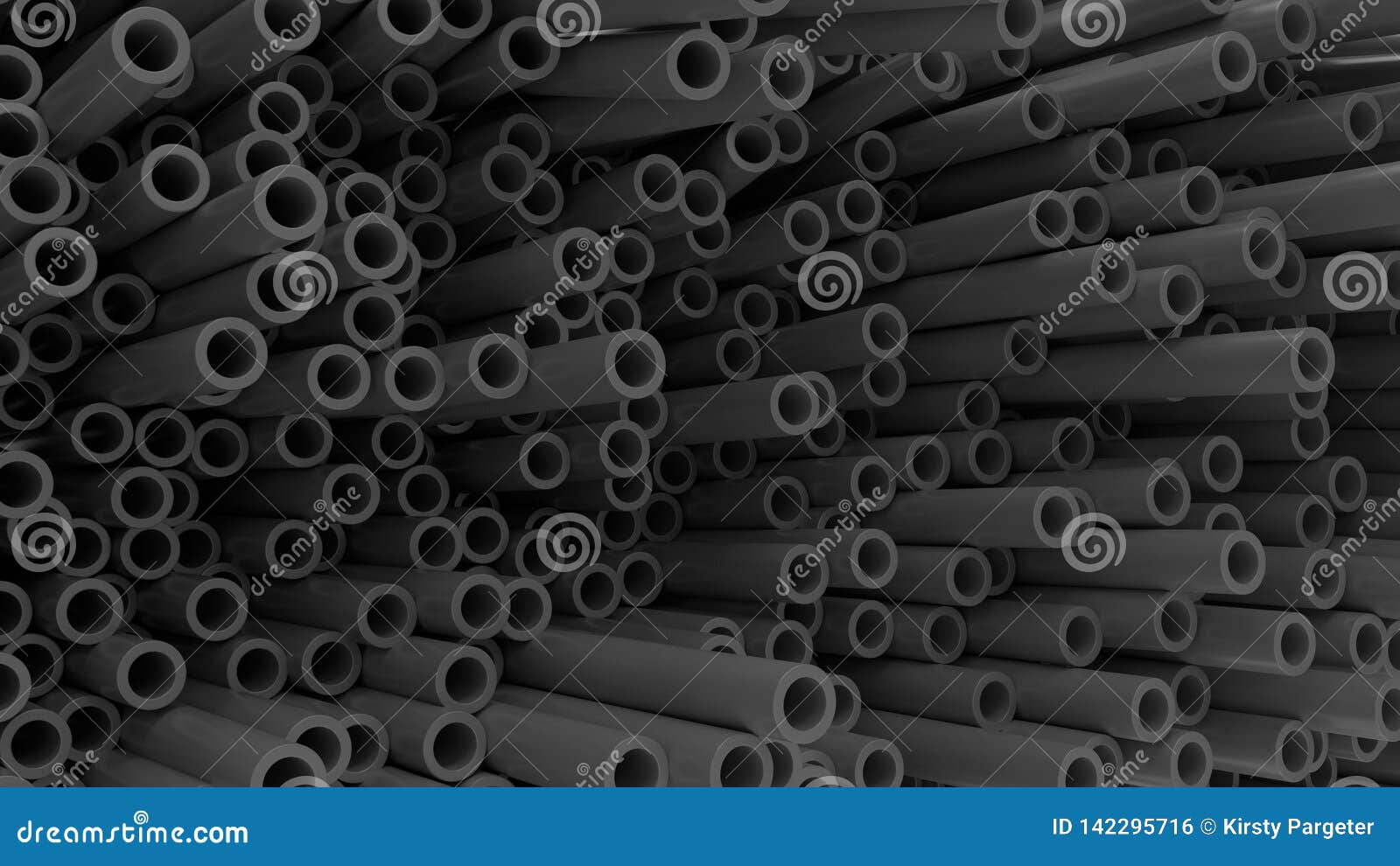 3D Render of Construction Metal Pipes Stock Illustration - Illustration ...