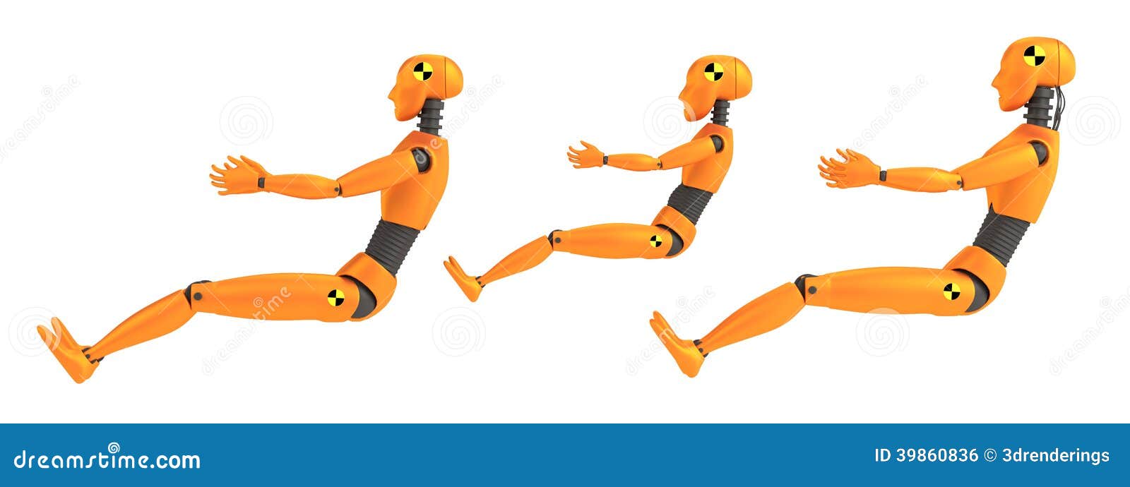 3d render of crash dummies stock illustration. Illustration of testing ...