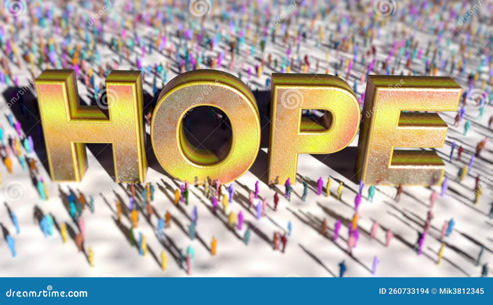 3d render crowd and hope stock illustration. Illustration of social ...