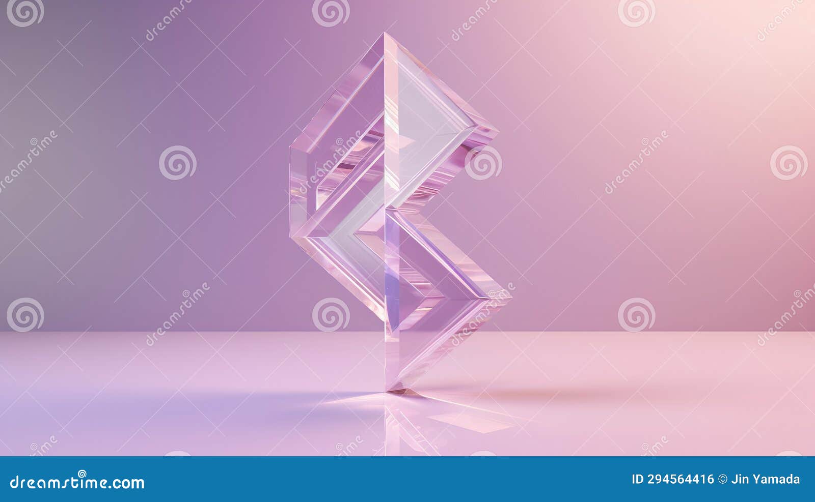 3d Render of Crystal Letter K Isolated on Pastel Background. Stock ...