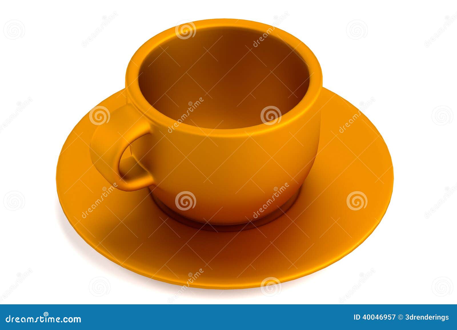 3d render of cup stock illustration. Illustration of plate - 40046957