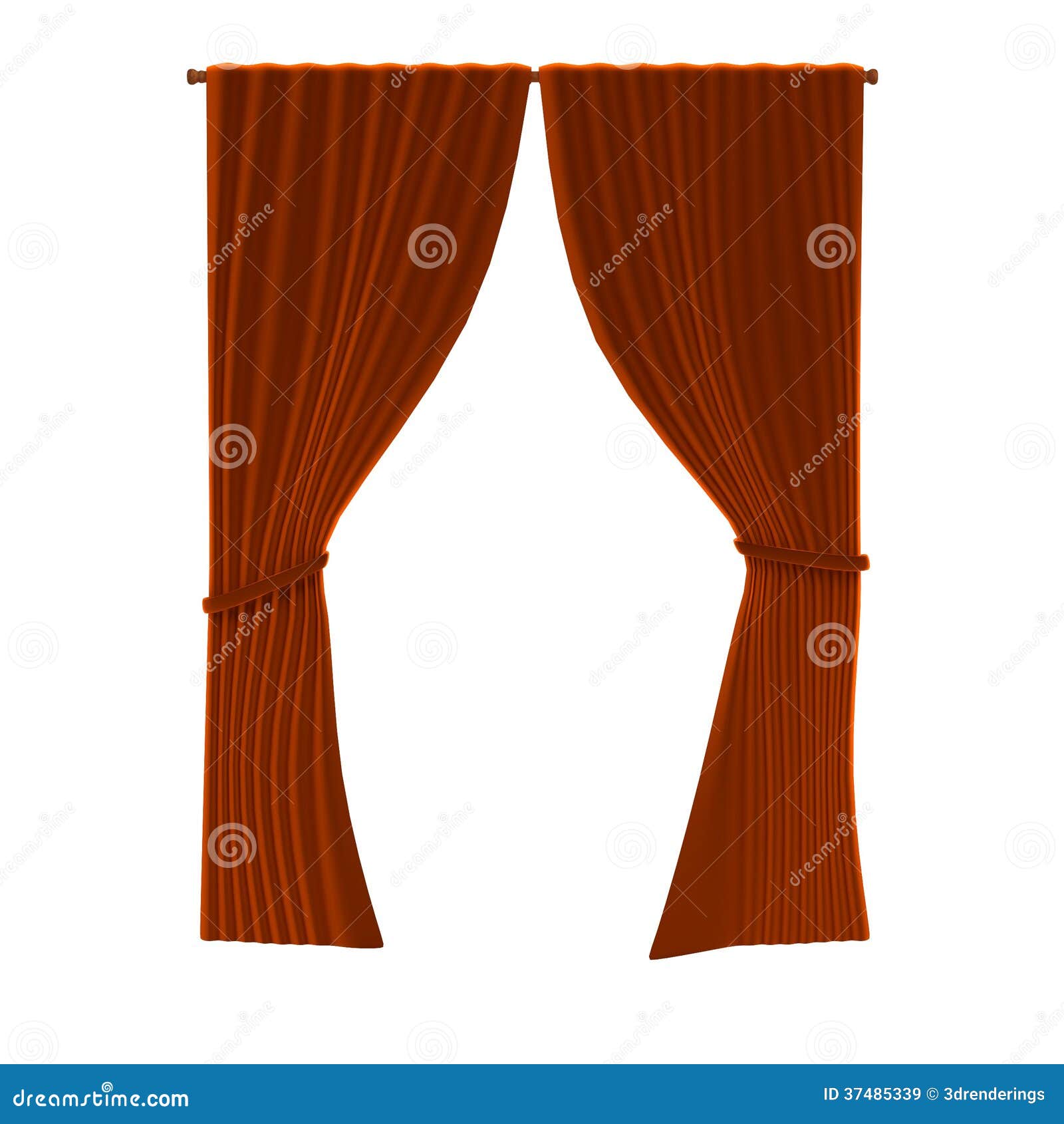 3d render of curtain stock illustration. Illustration of render - 37485339