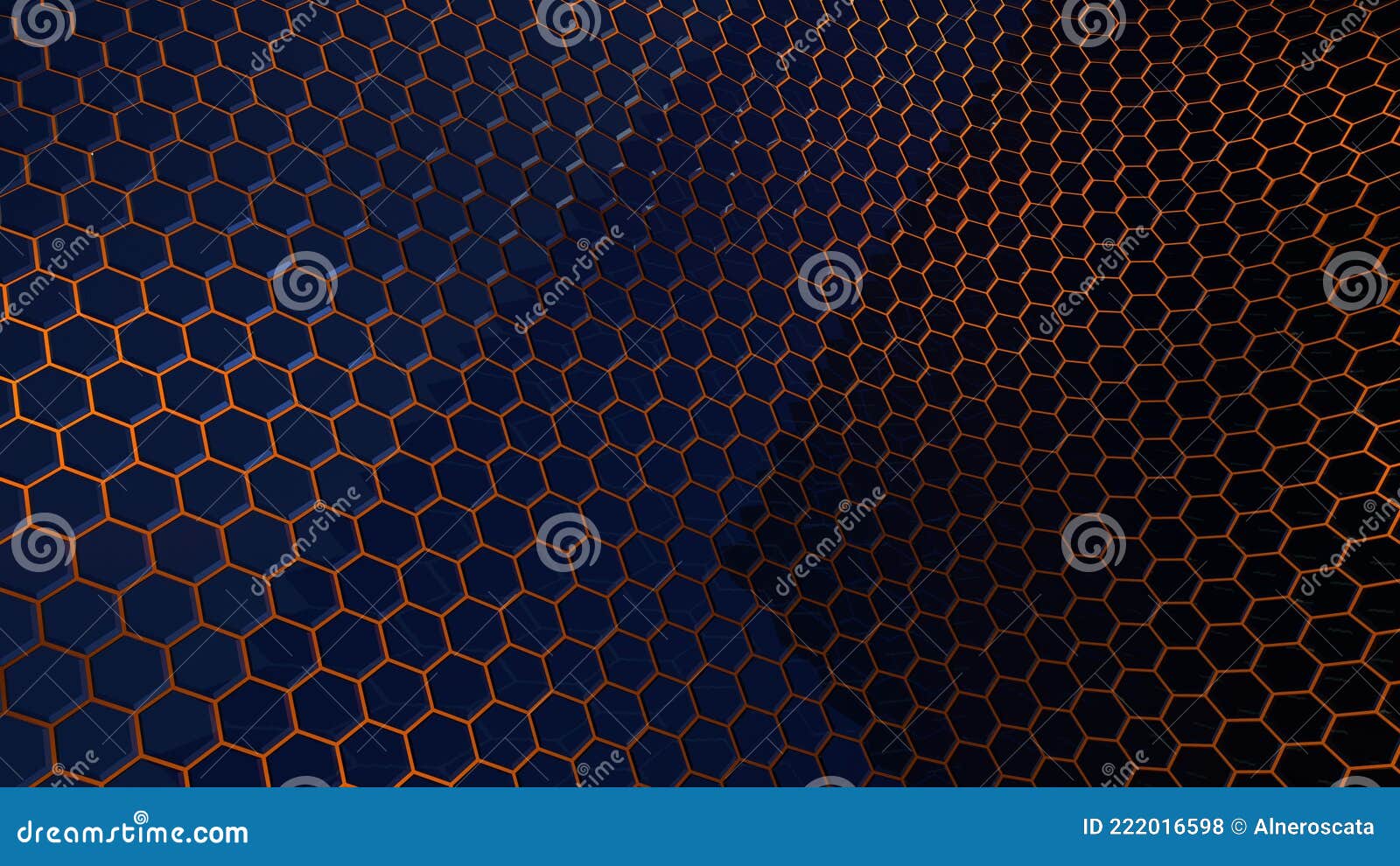 Hexagonal Pattern with Glowing Background Stock Illustration ...