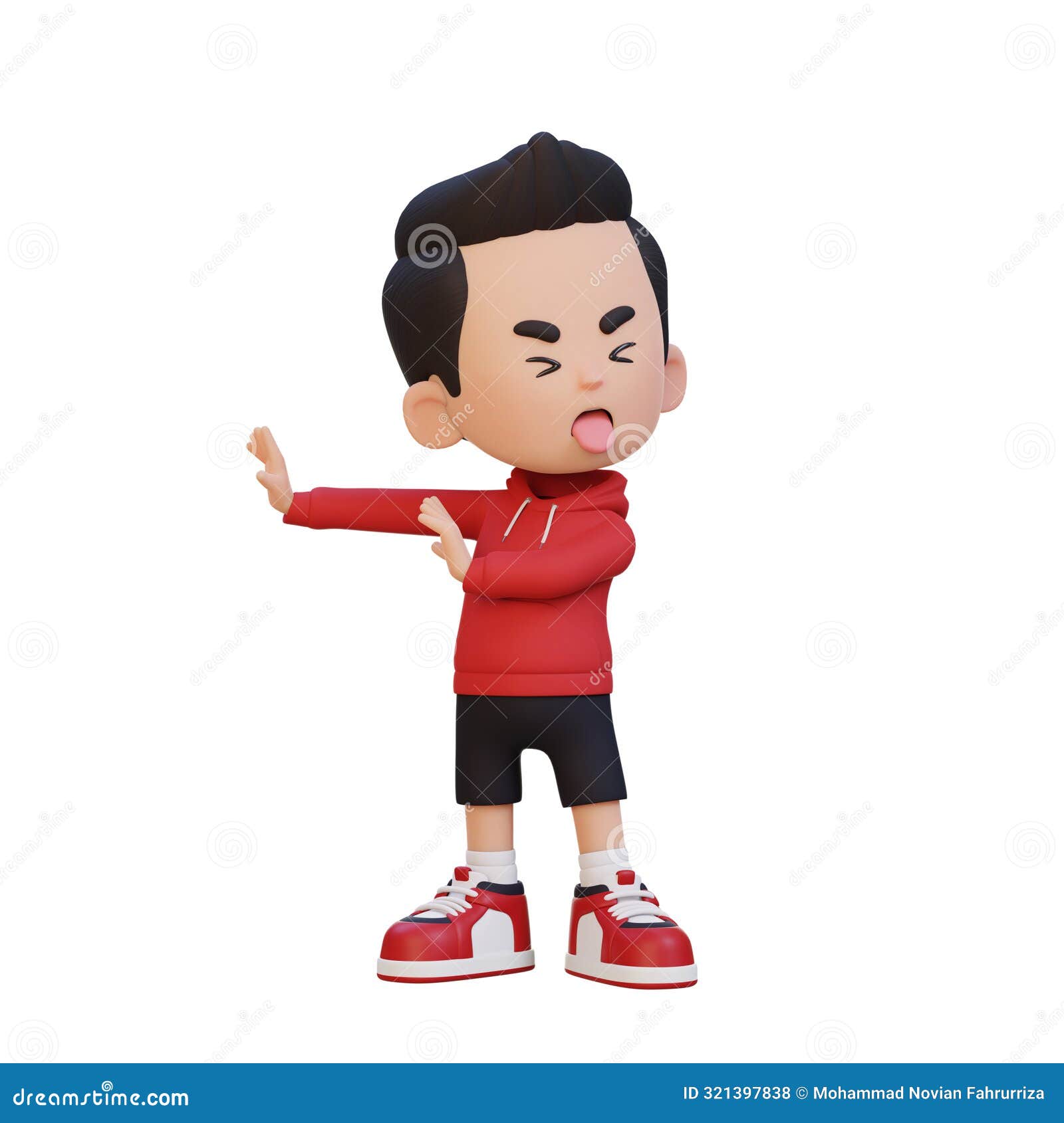 3D Cute Kid Character Rejection Pose Stock Photo - Illustration of kids ...