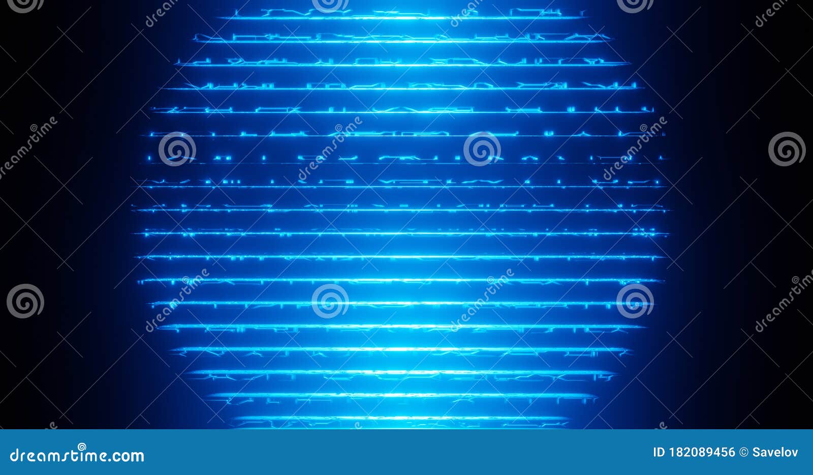 Render with Cyber Background with Blue Light Stock Illustration ...
