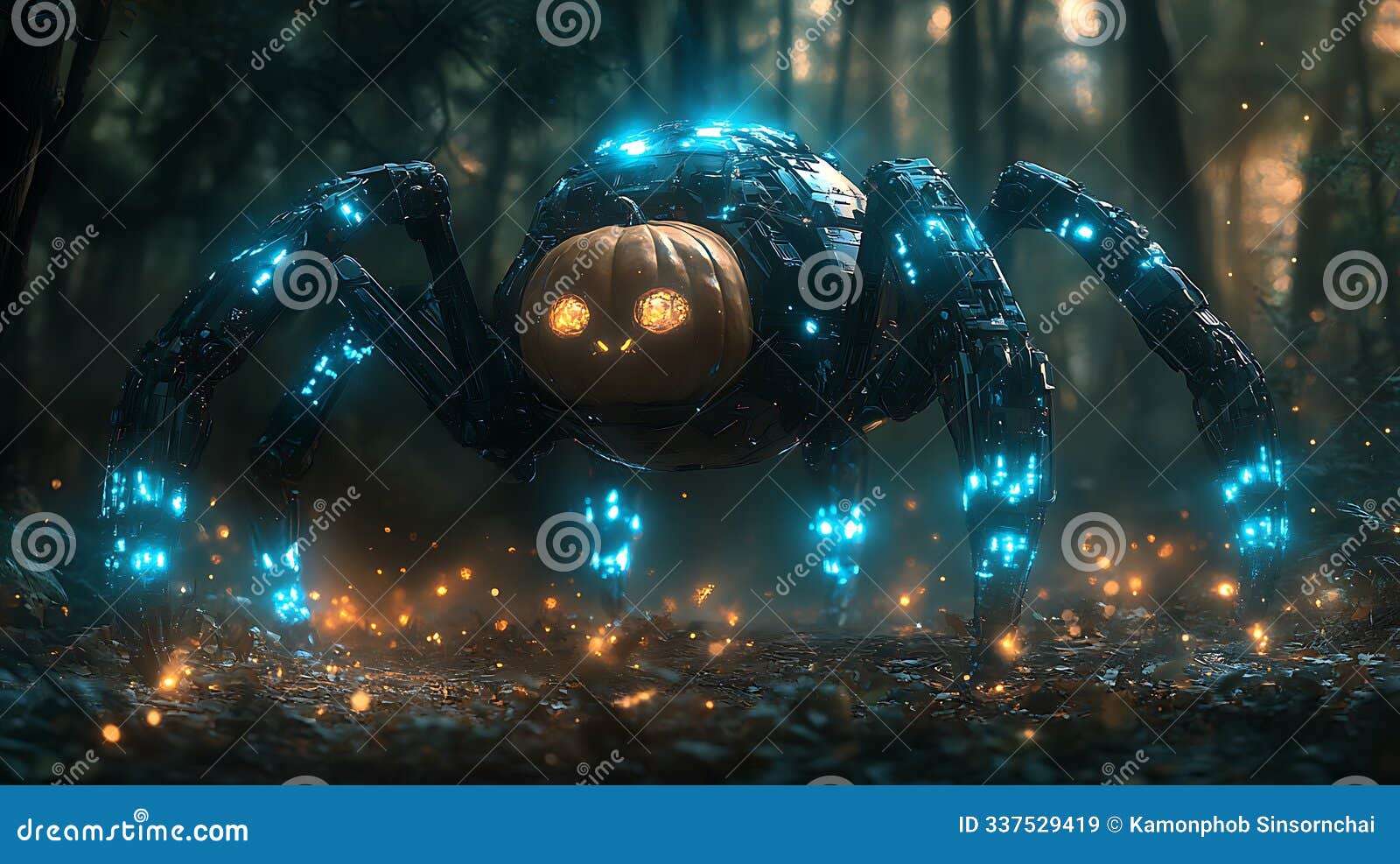 Spider Robot Android Vector. Illustration Isolated On White Background ...