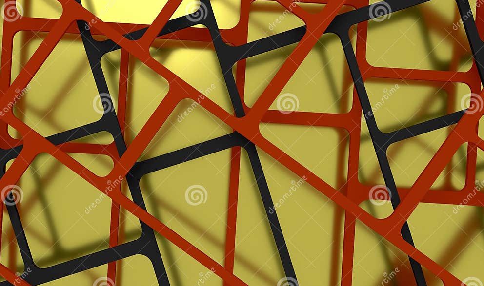 3d Render, 3d Illustration, Abstract Construction Background, Grid ...