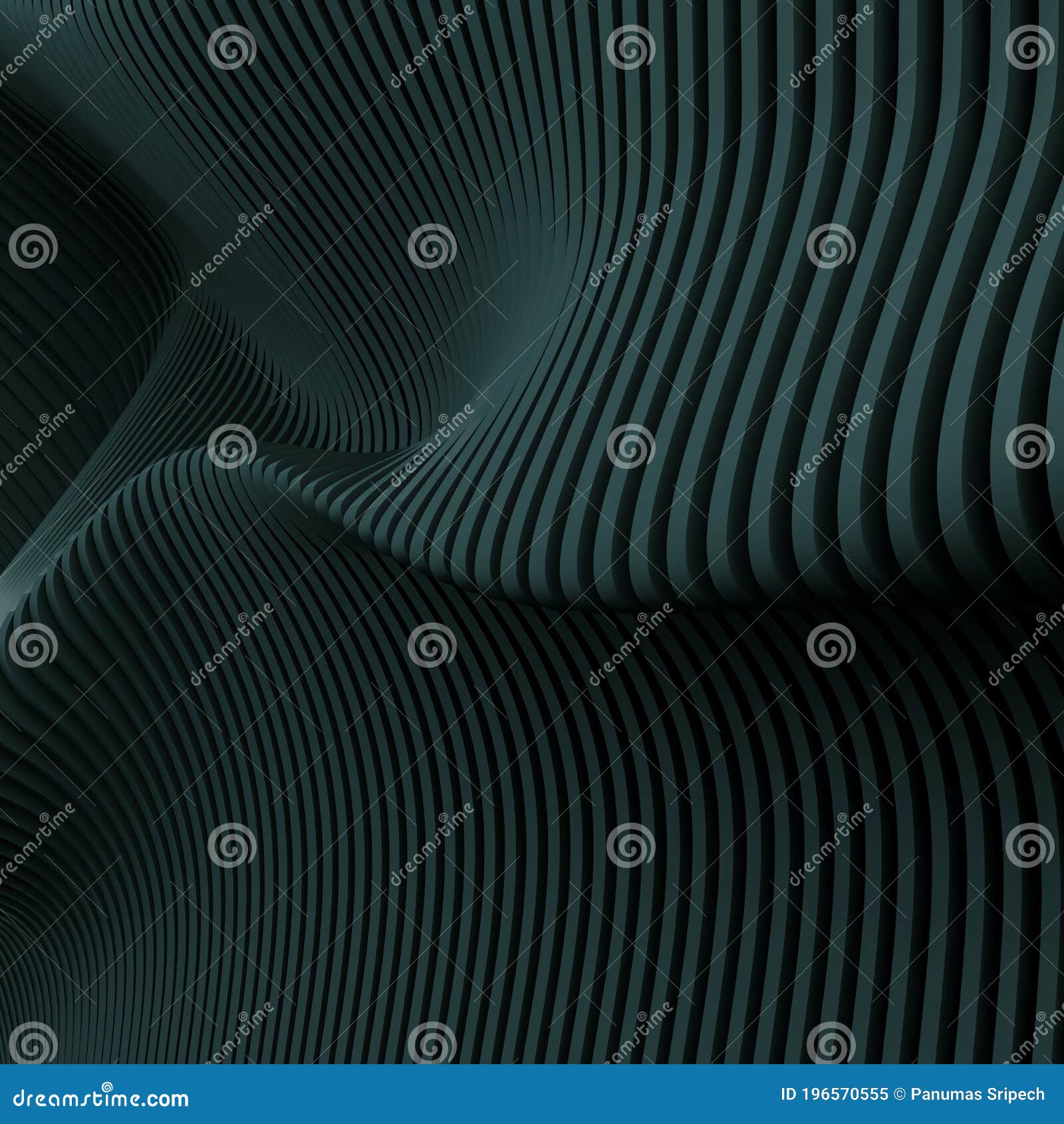 3D Rendering of Dark Abstract Parametric Pattern Stock Illustration ...