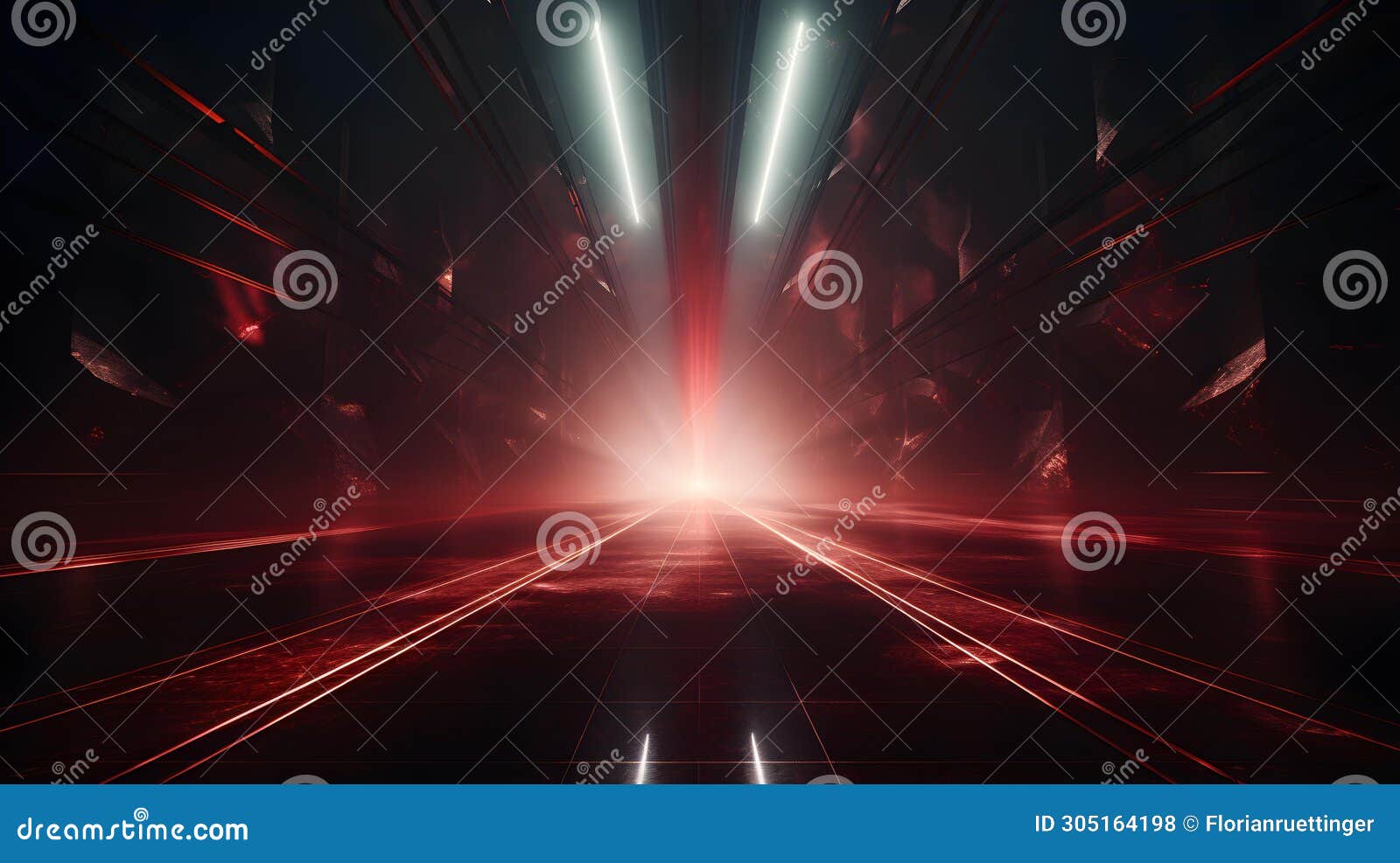 3D Render of Dark Red Light Rays. Abstract Background Stock ...