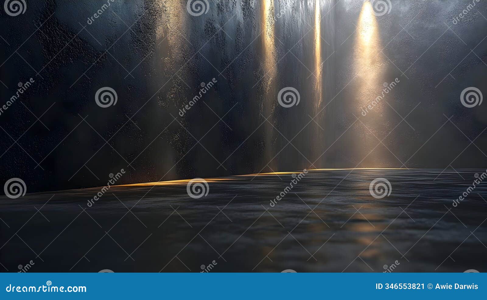 3D Render - Dark Wall with Light Beams Stock Illustration ...