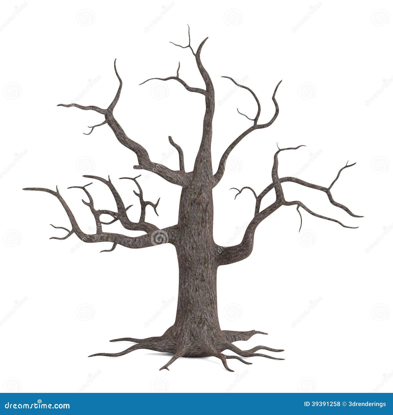 3d render of dead tree stock illustration. Illustration of object ...