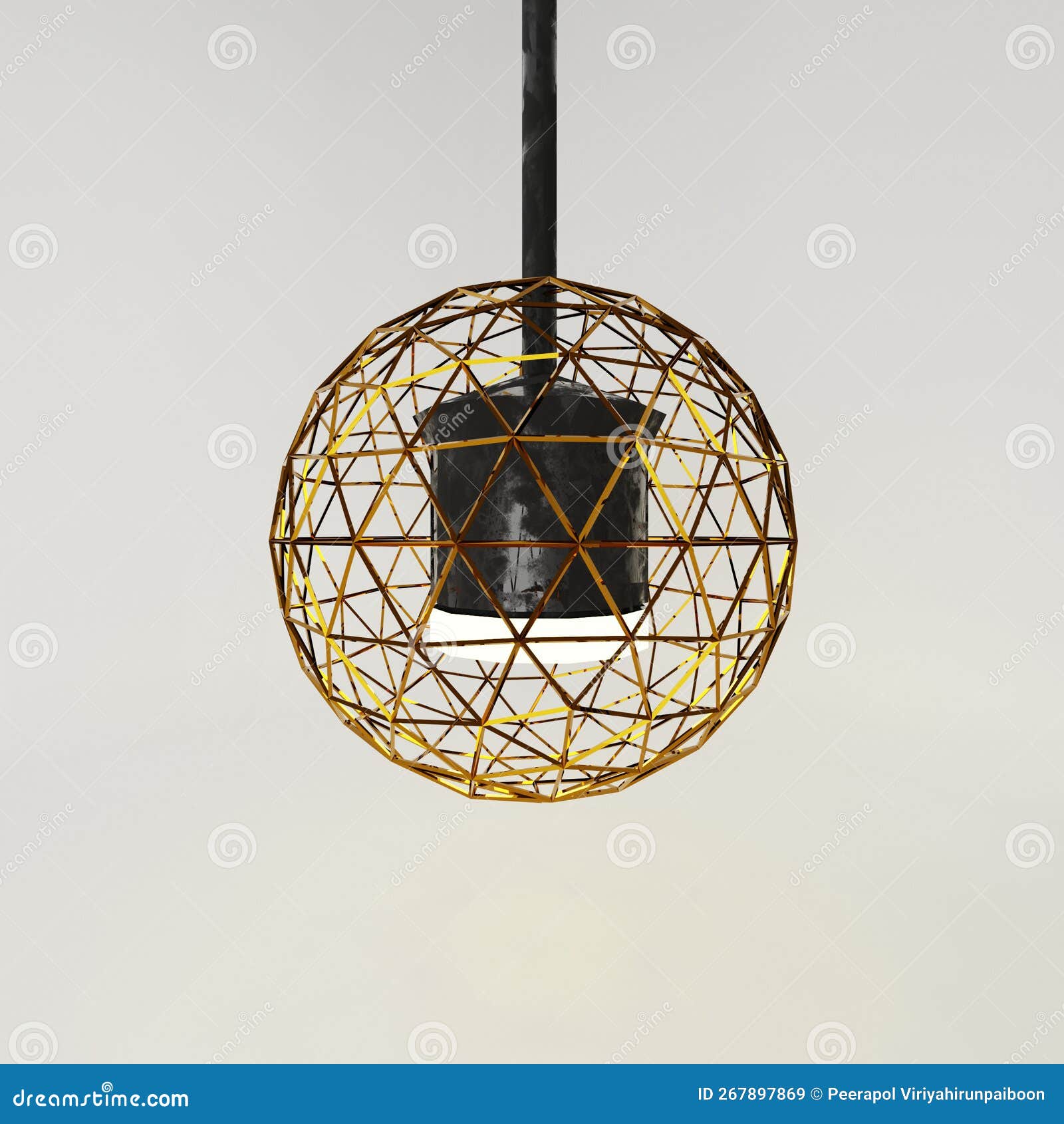 3d Render Decorative Lamp for Reference Stock Illustration ...
