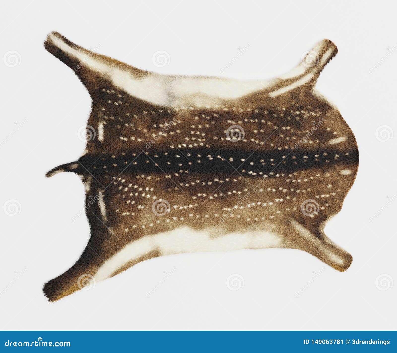 3D Render of Deer Skin stock illustration. Illustration of pelt - 149063781