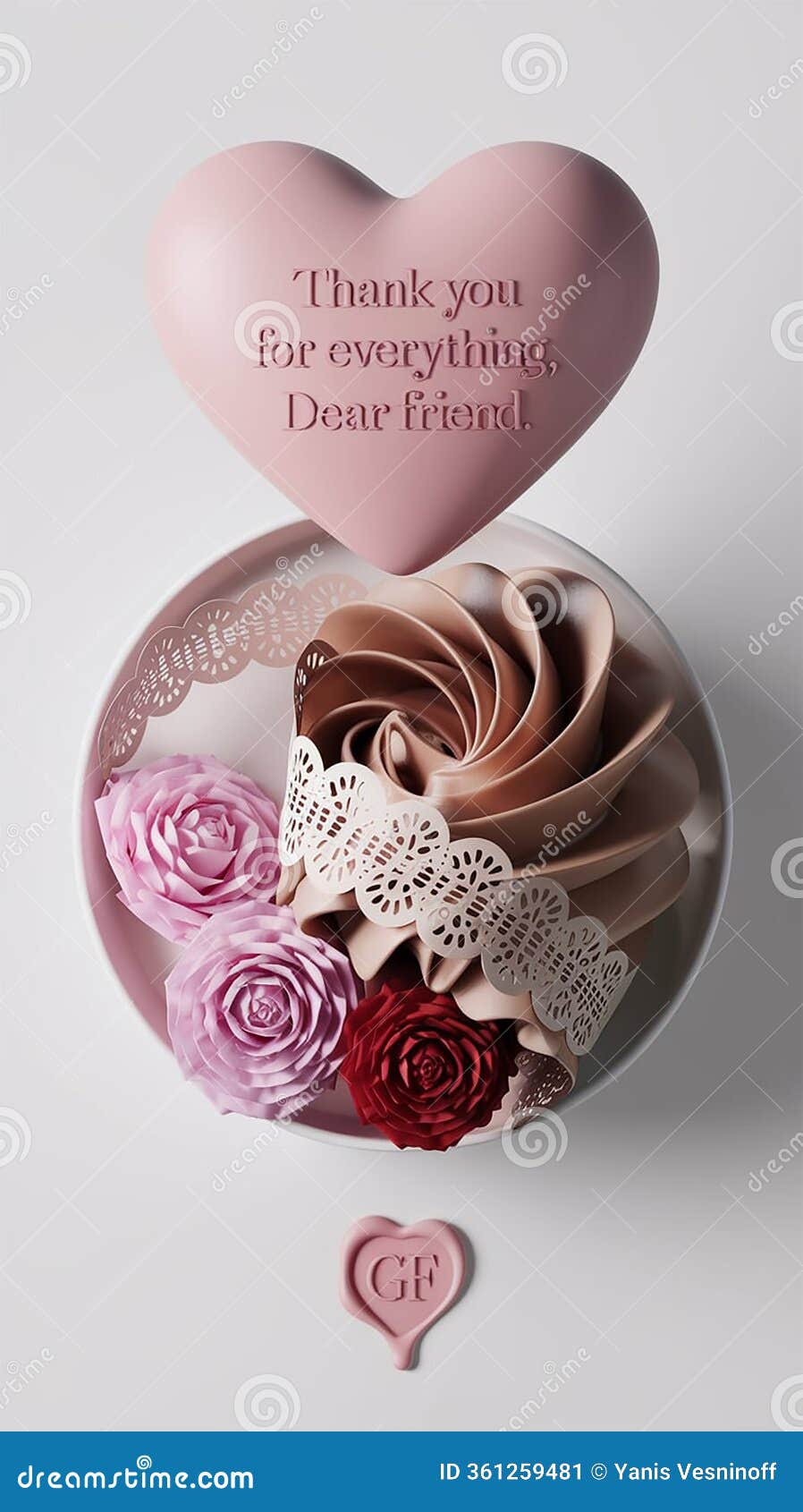 A 3D Render of a Delicate, Untouched Curl of Mocha Mousse with a Lace ...