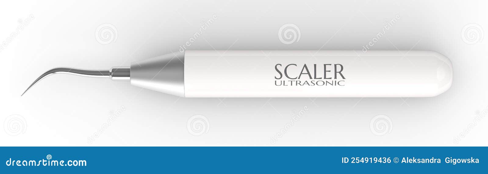 3d Render of Dental Ultrasonic Scaler Stock Illustration - Illustration ...