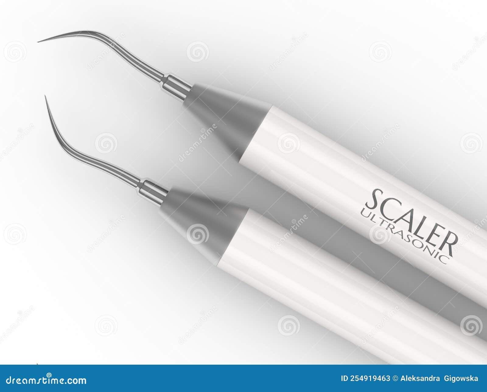 Descaling Tartar And Plaque From Teeth By Ultrasonic Scaler Royalty ...