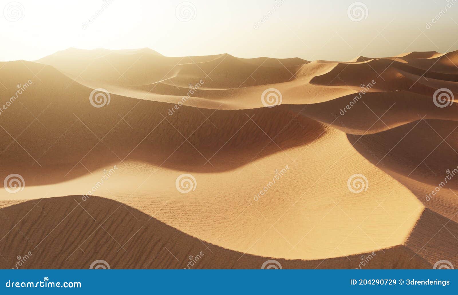 3D Render of Desert Dunes stock illustration. Illustration of dunes ...