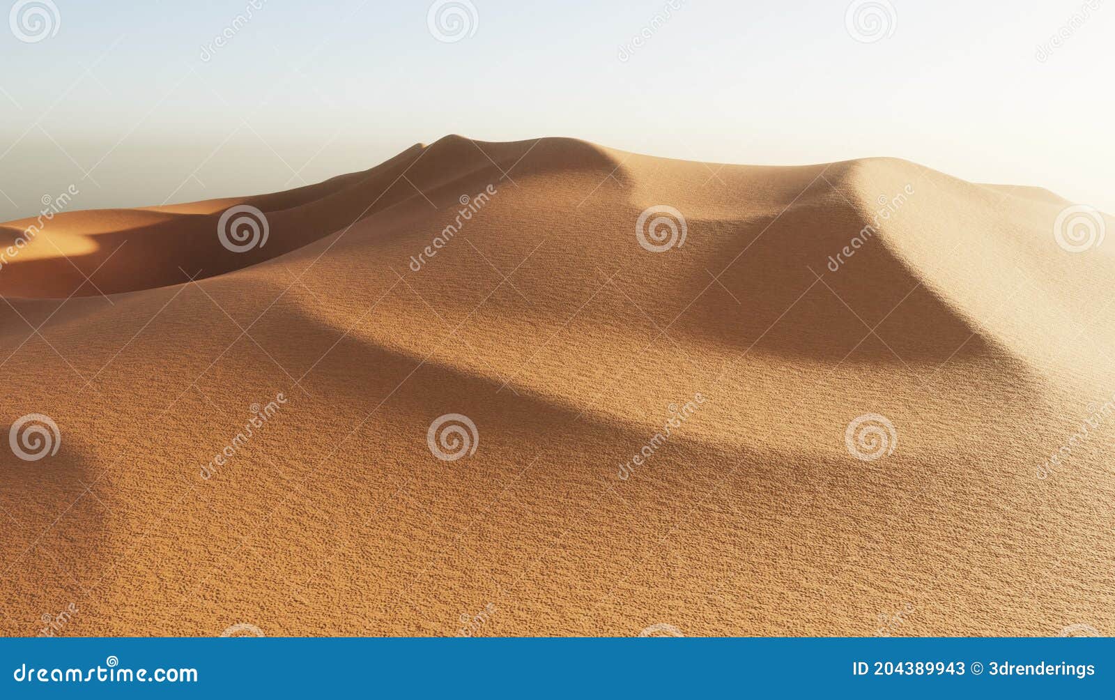 3D Render of Desert Dunes stock illustration. Illustration of dune ...