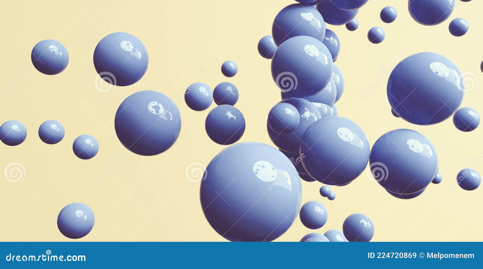 3D Render of Different Size of Spheres Stock Illustration ...
