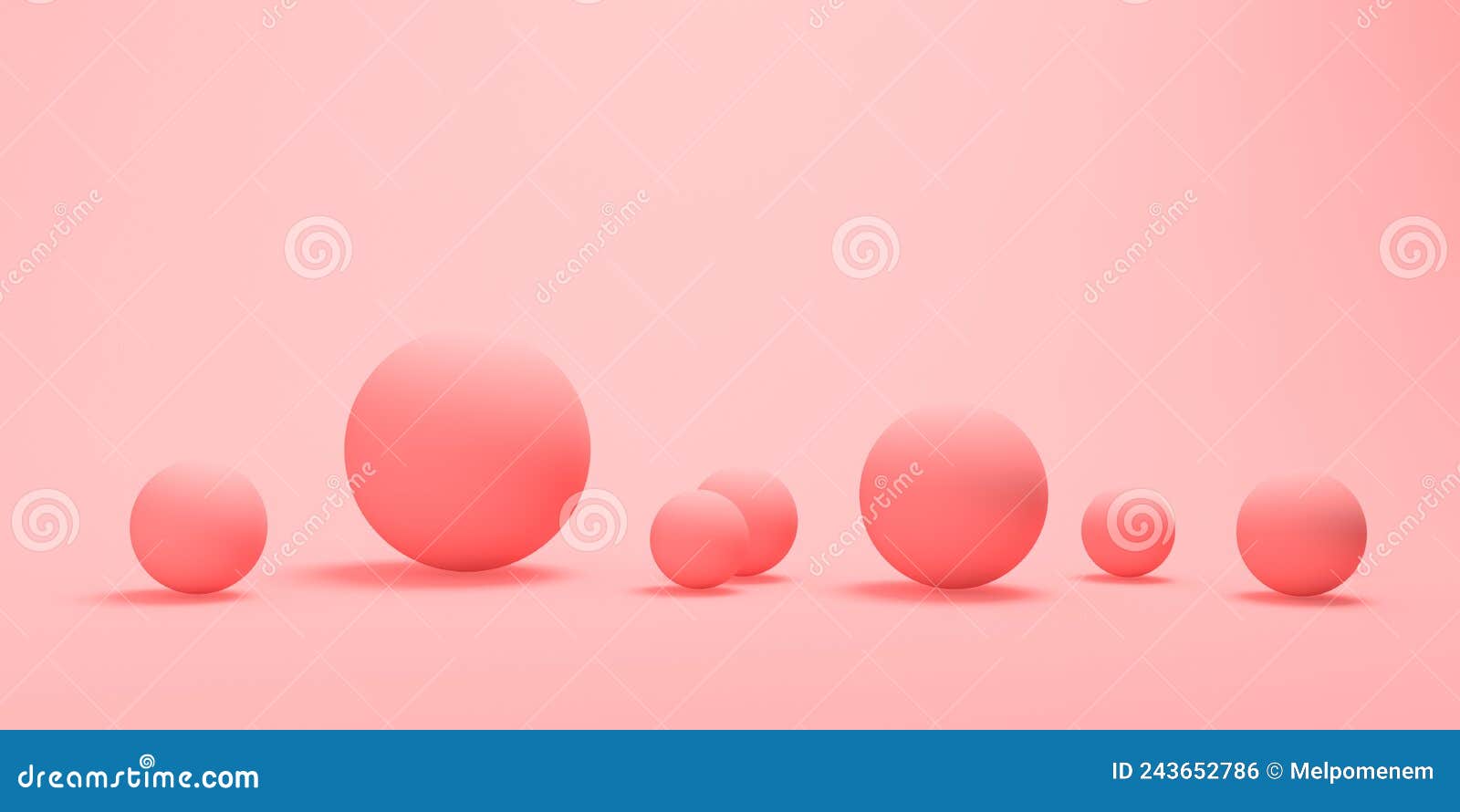 3D Render Design of Different Size of Spheres Stock Illustration ...