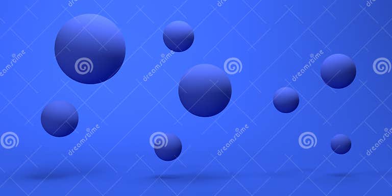 3D Render Design of Different Size of Spheres Stock Illustration ...