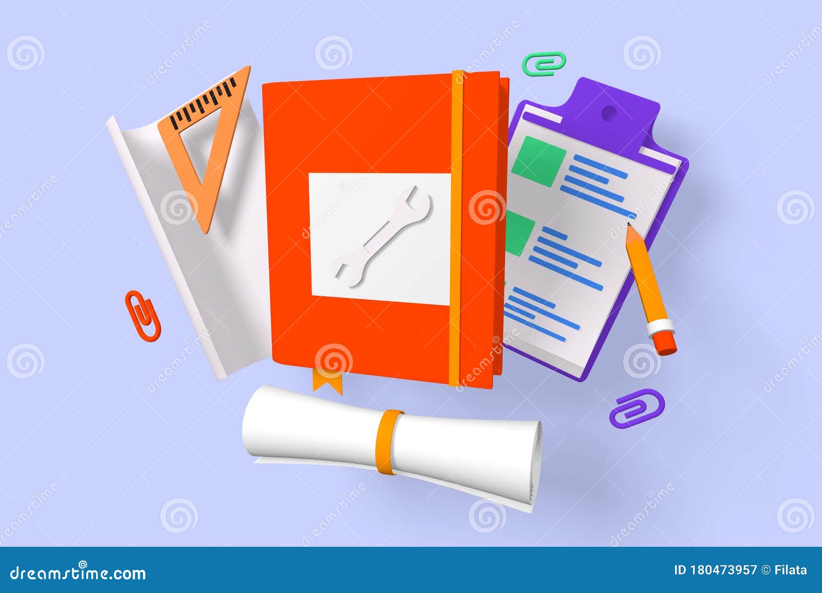 Tablet With Paper. Note And Base For Writing. Tablet Checklist. Vector ...