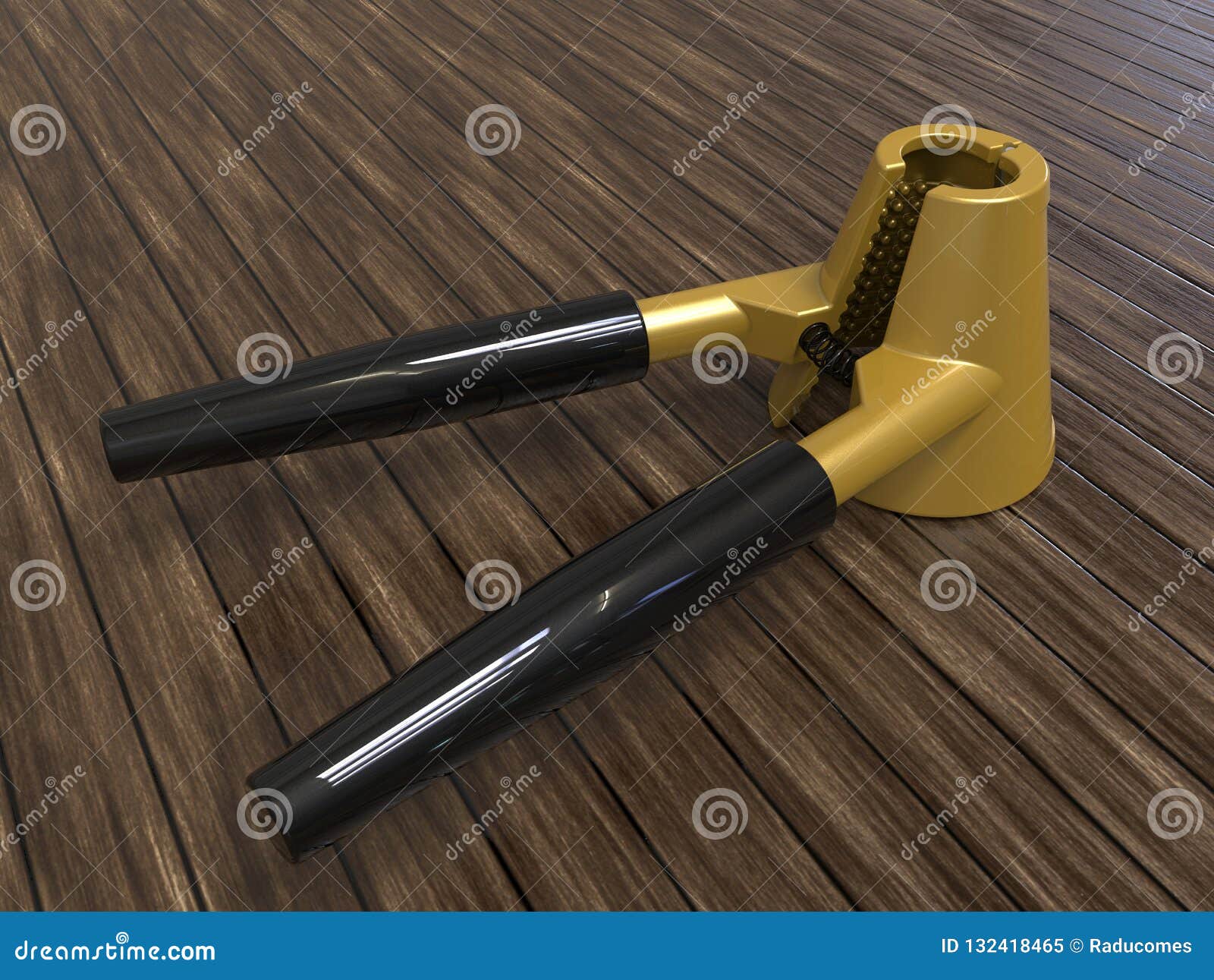 3D Render - Detailed Walnut Cracker Stock Illustration - Illustration ...