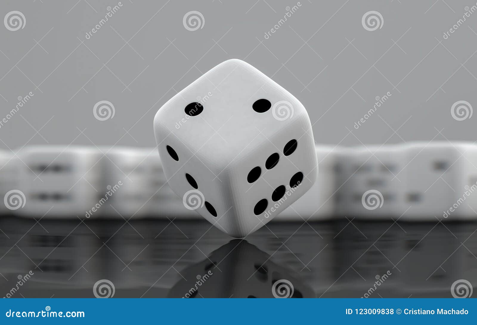 3D Render Dice. Luck or Chance Stock Illustration - Illustration of ...
