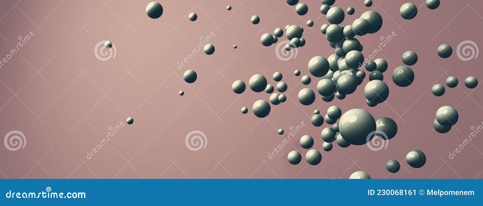 3D Render of Different Size of Spheres Stock Illustration ...