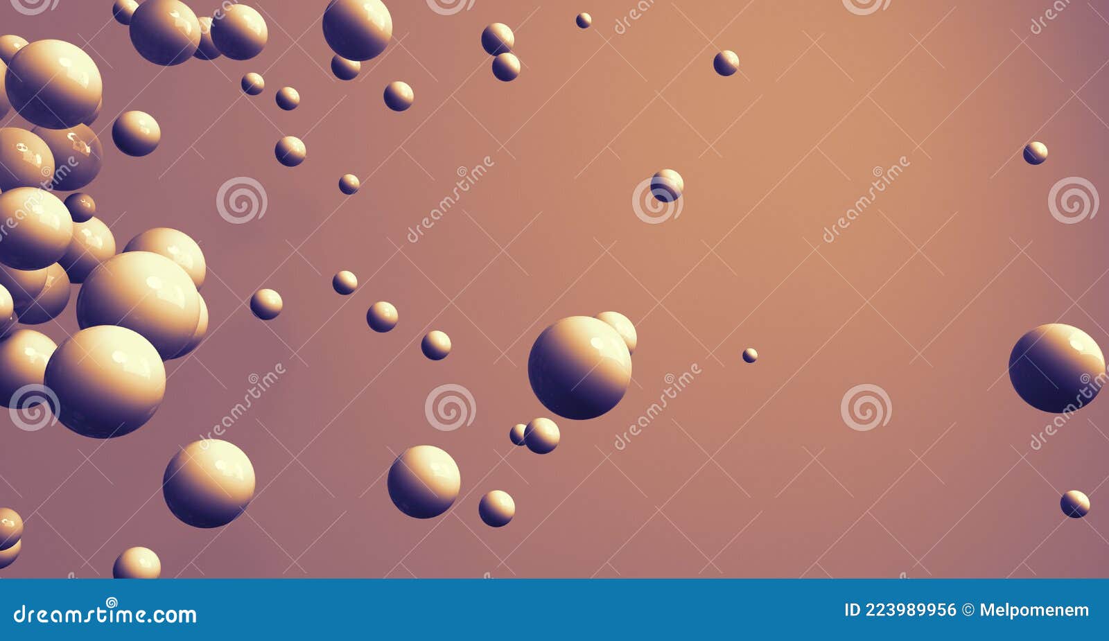 3D Render of Different Size of Spheres Stock Illustration ...