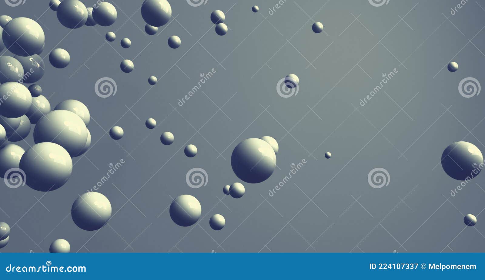 3D Render of Different Size of Spheres Stock Image - Image of circle ...