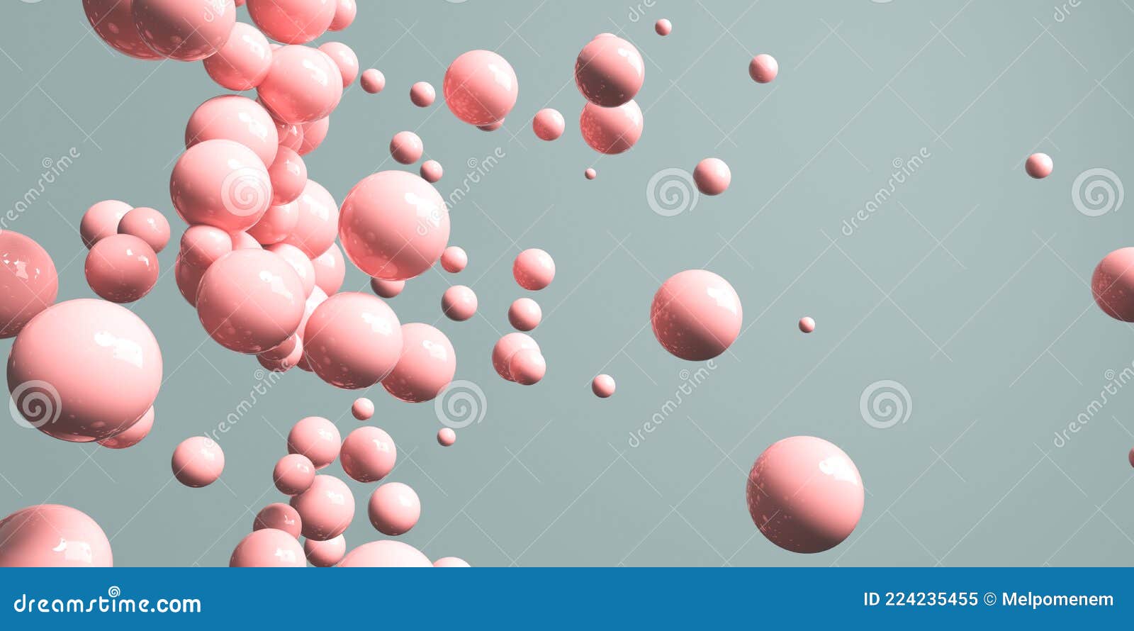 3D Render of Different Size of Spheres Stock Illustration ...