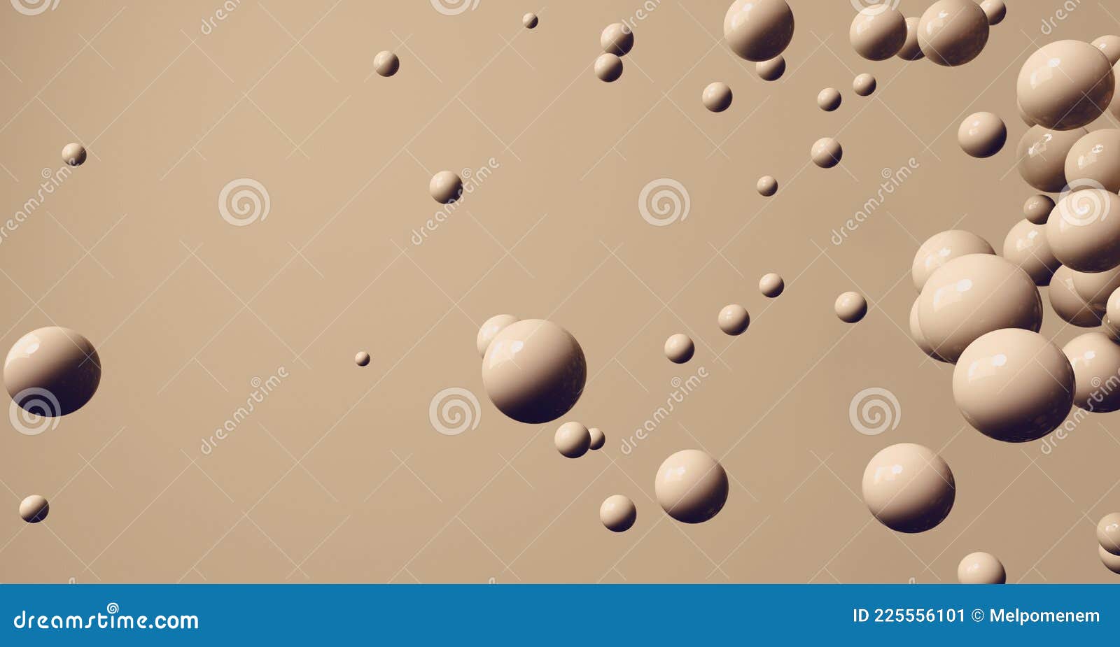3D Render of Different Size of Spheres Stock Illustration ...