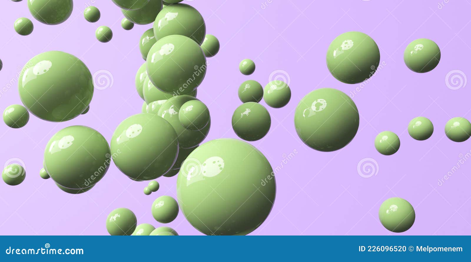 3D Render of Different Size of Spheres Stock Illustration ...