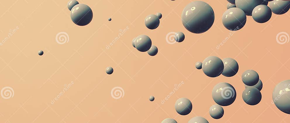 3D Render of Different Size of Spheres Stock Illustration ...
