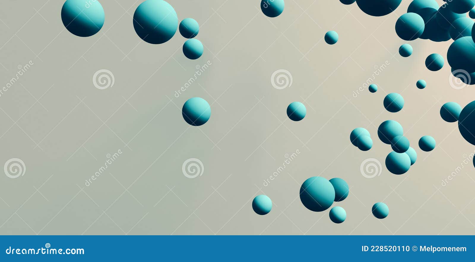 3D Render of Different Size of Spheres Stock Illustration ...
