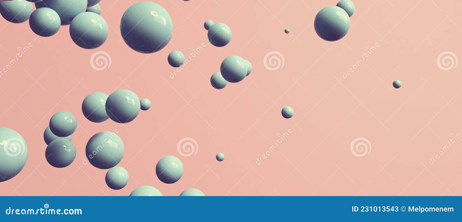 3D Render of Different Size of Spheres Stock Illustration ...