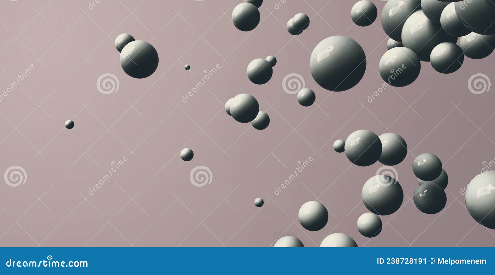 3D Render of Different Size of Spheres Stock Illustration ...