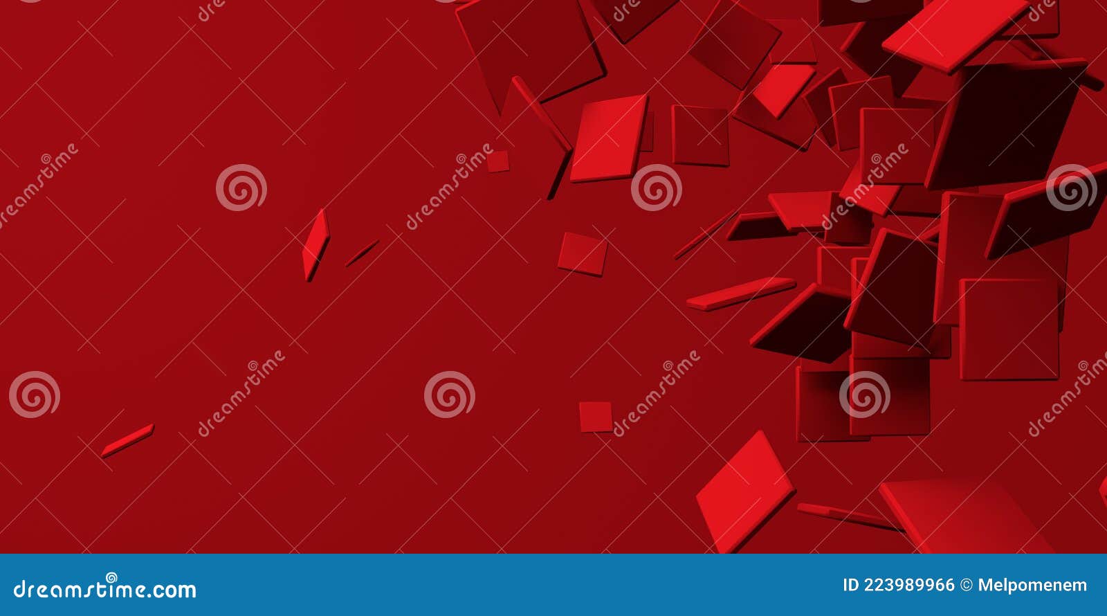 3D Render of Different Size of Square Shapes Stock Illustration ...