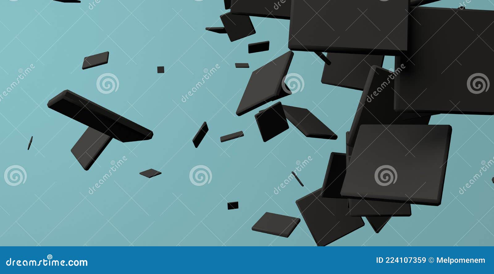 3D Render of Different Size of Square Shapes Stock Image - Image of ...