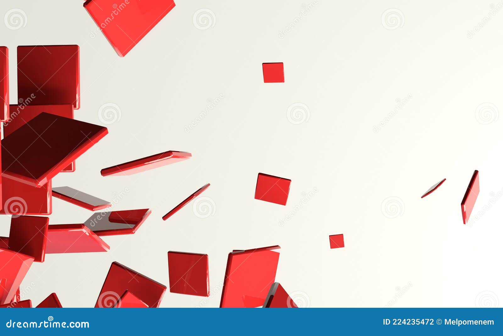 3D Render of Different Size of Square Shapes Stock Illustration ...