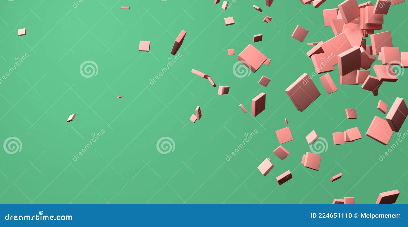 3D Render of Different Size of Square Shapes Stock Illustration ...