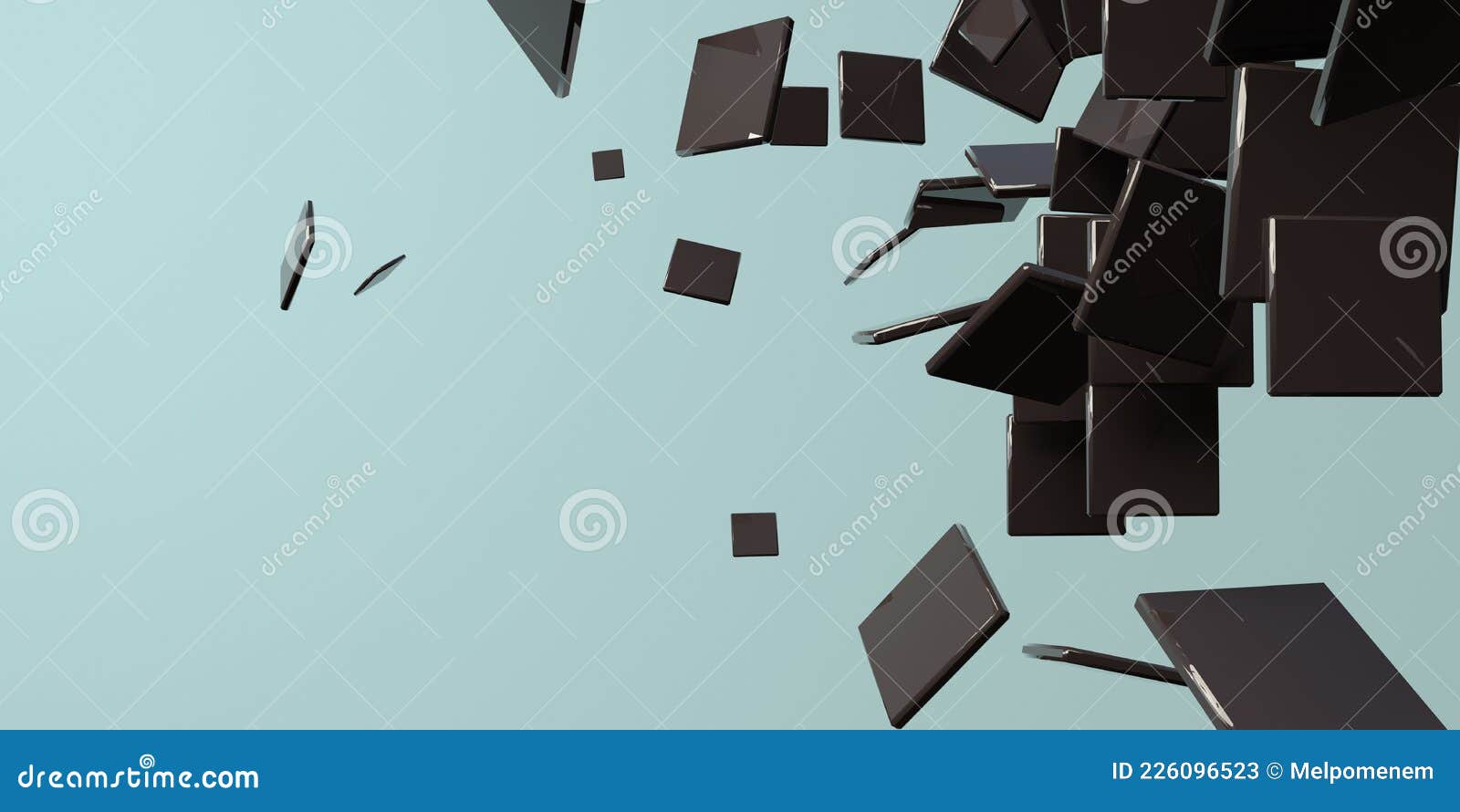 3D Render of Different Size of Square Shapes Stock Illustration ...
