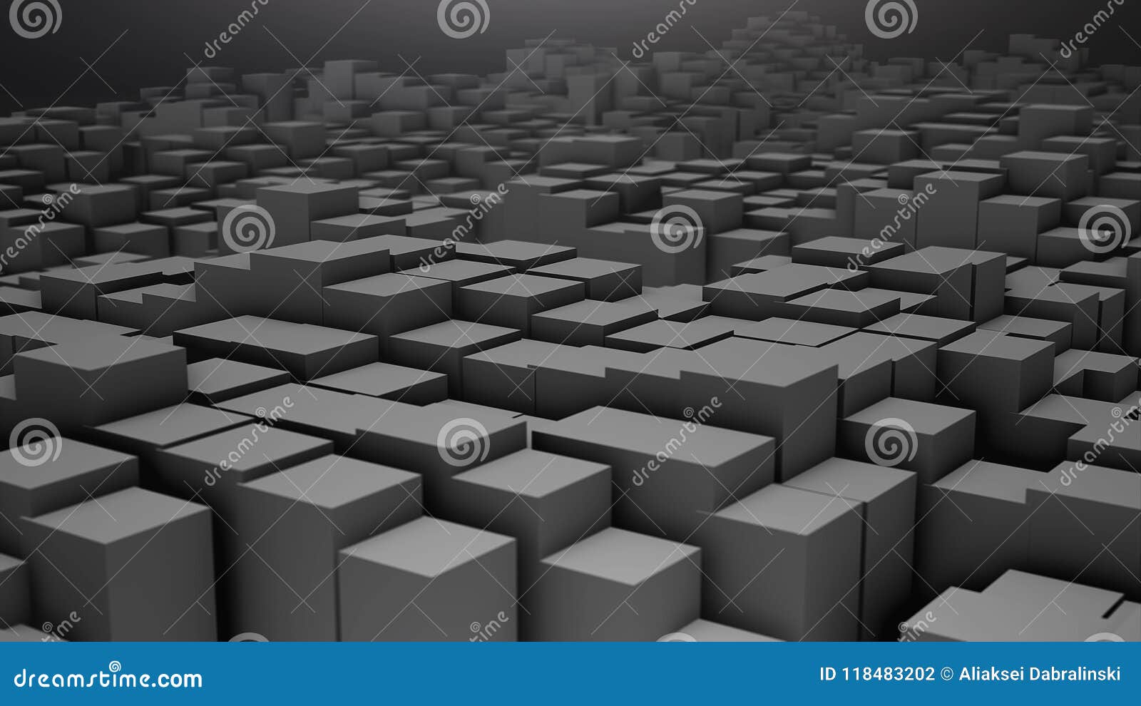 3D Render Digital Background of the Many Grey Squares Stock ...