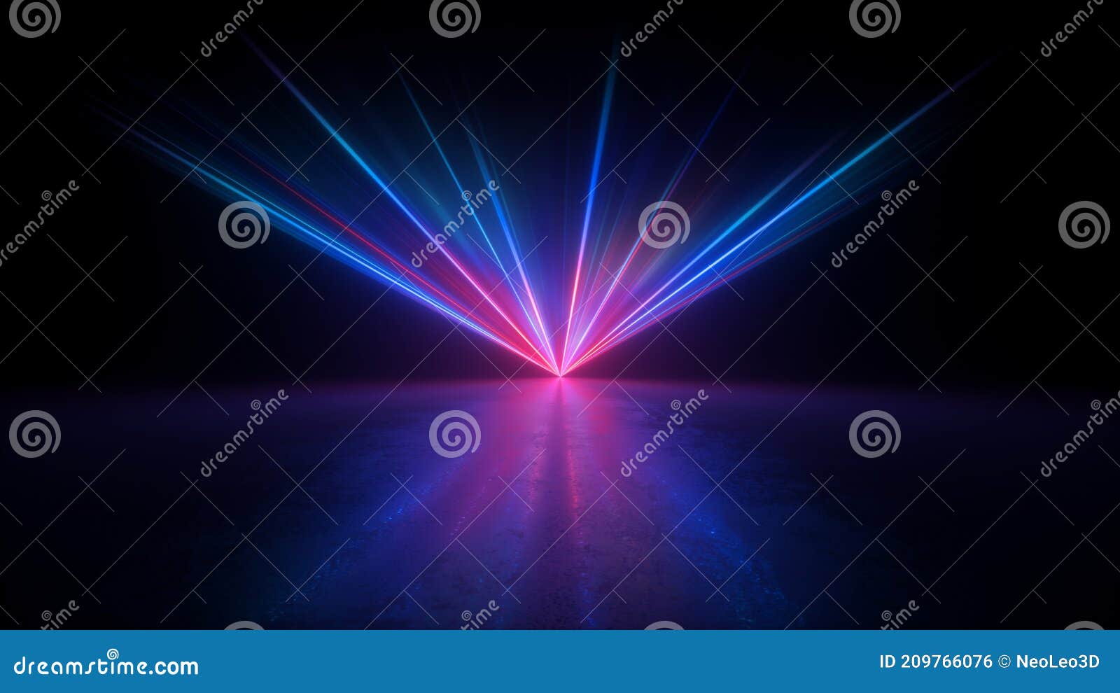 3d Render, Digital Illustration. Abstract Neon Background. Bright ...
