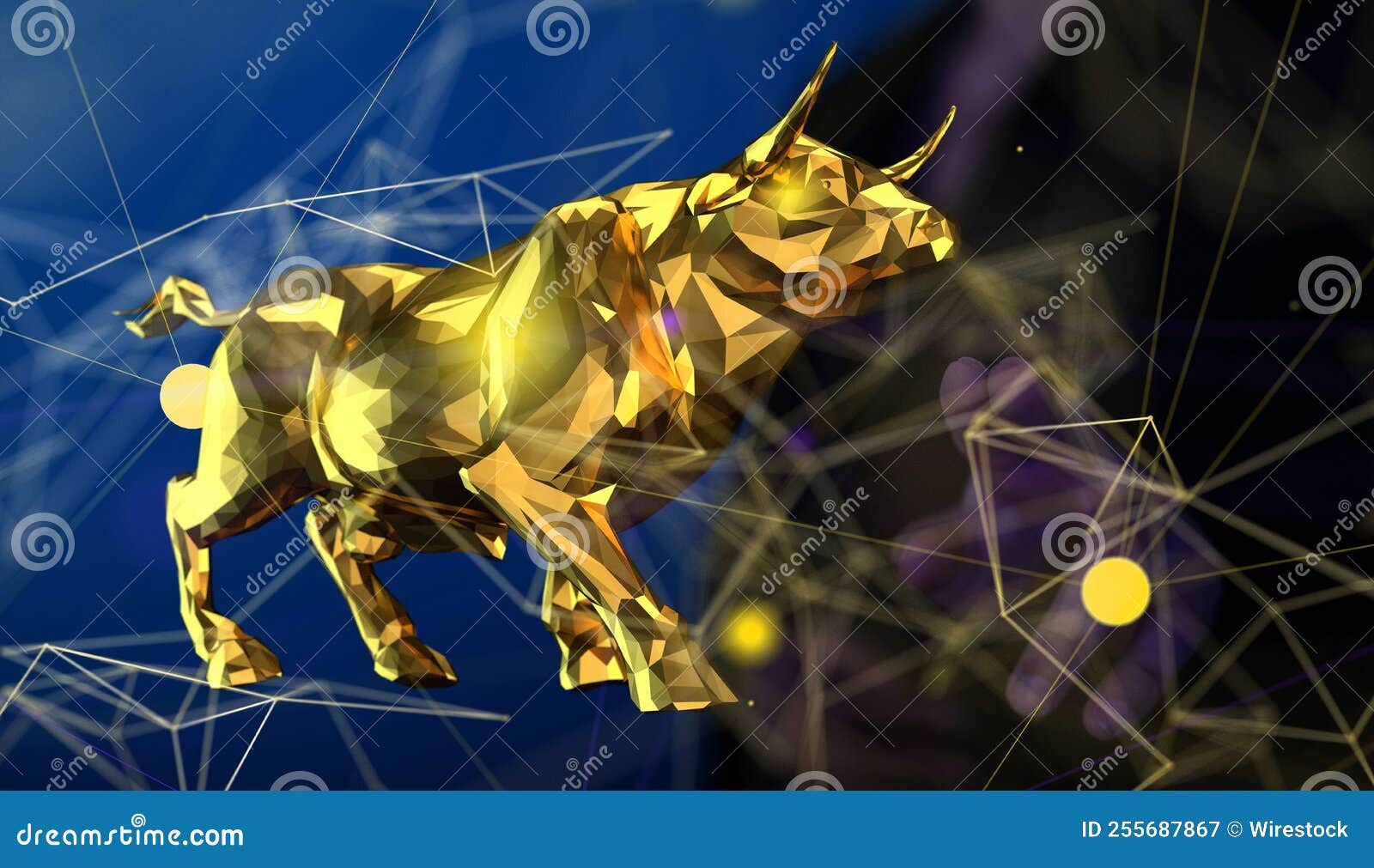 3D Render of a Digital Stock Market Symbol Stock Illustration ...